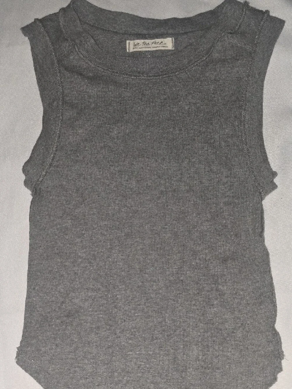 We The Free | Tops | We The Free Top Womens S Gray Kate Tank Ribbed ...